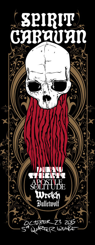 Spirit Caravan | Apostle of Solitude Gigposter 2015 | Long Live Design Labs